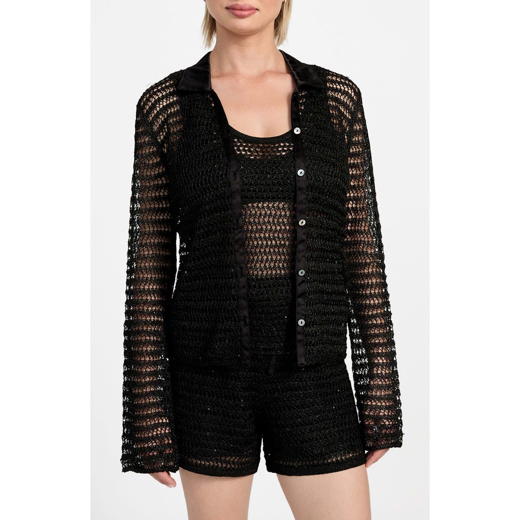 GUESS Bella Open Stitch Sweater Shorts